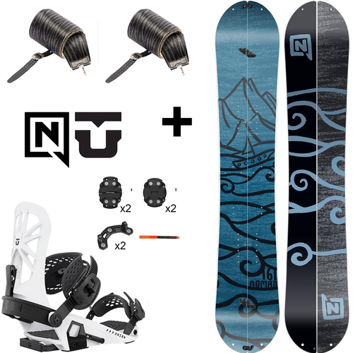 SET 2023: splitboard & skins / NITRO Nomad 165cm & Peak by KOHLA + UNION Explorer L bindings ...